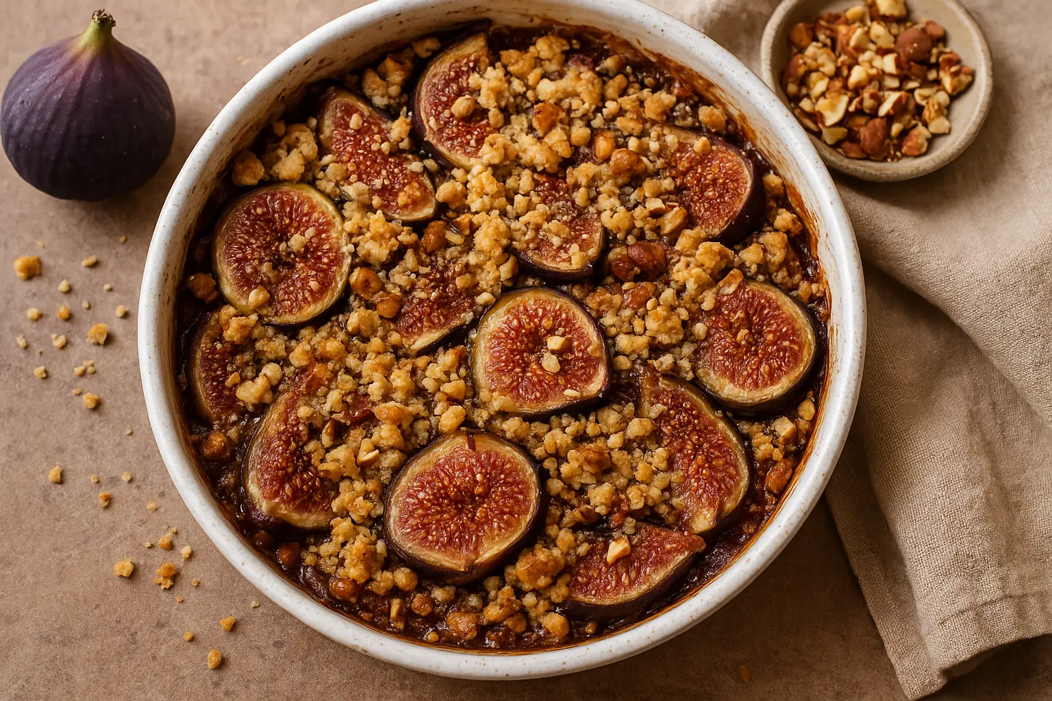 Fig and Hazelnut Crumble - Recipe