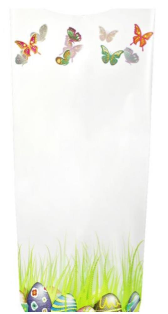 CROSS BOTTOM BAG 100X260MM EGG HUNT OPP 35MY WITH TRANSPARENT CARDBOARD ...
